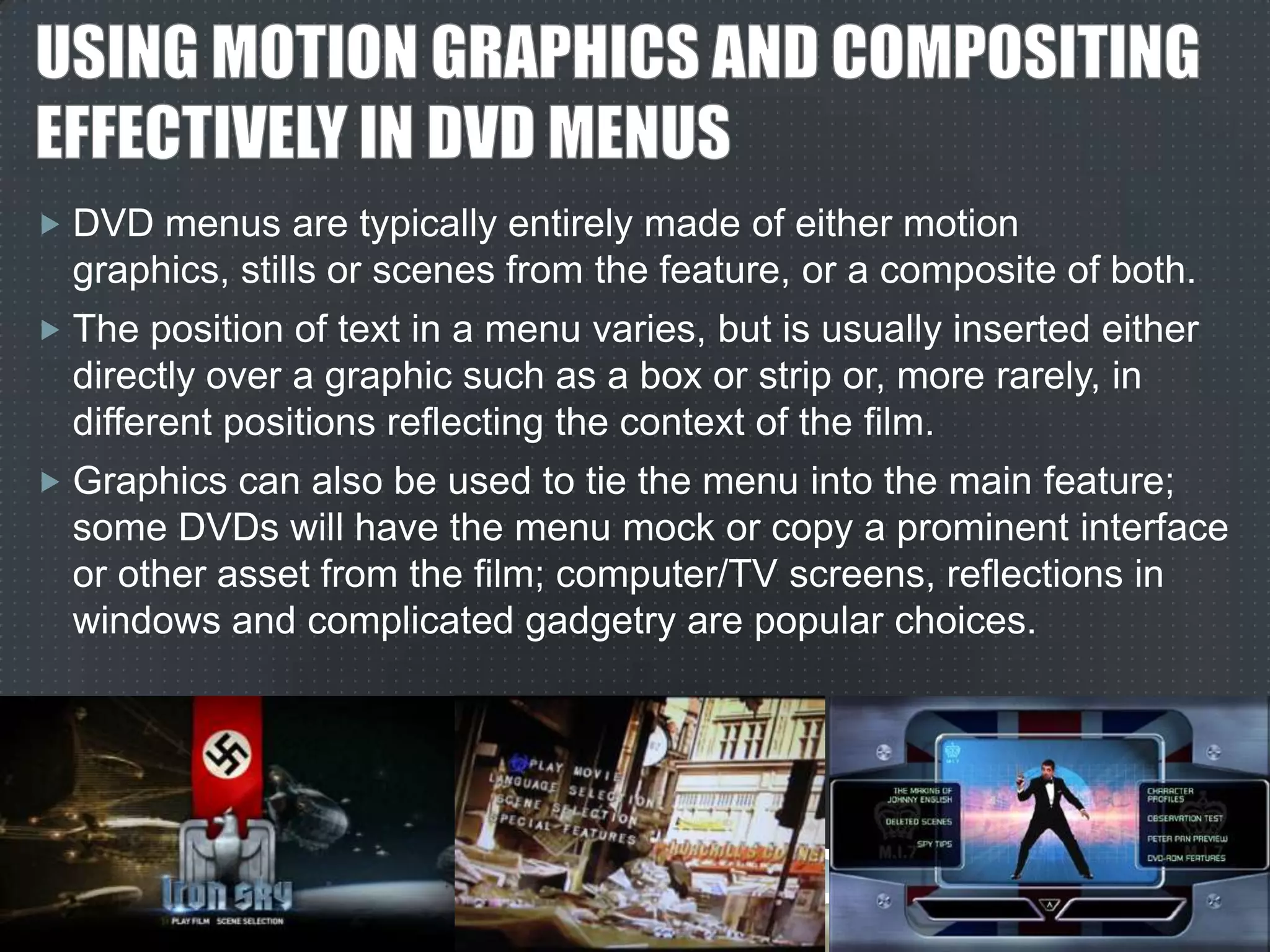 Dvd menus upload | PPTX