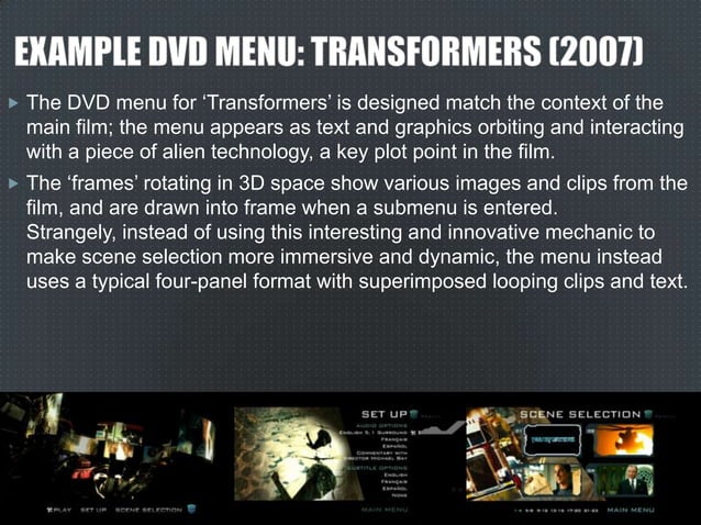 Dvd menus upload | PPTX