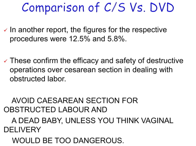 destructive vaginal delivery in gynecology | PPTX