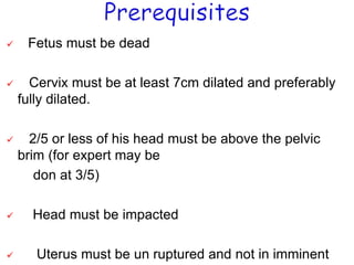 destructive vaginal delivery in gynecology | PPTX