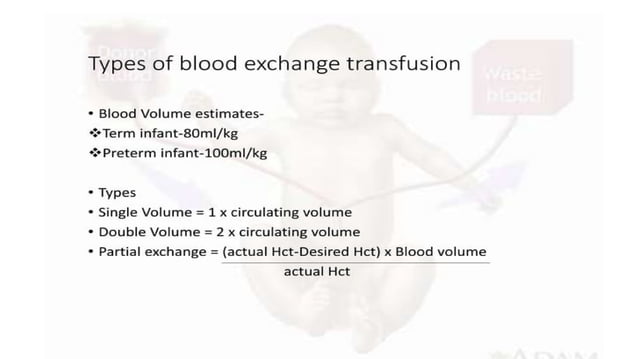 Double volume exchange transfusion- neonates | PPTX