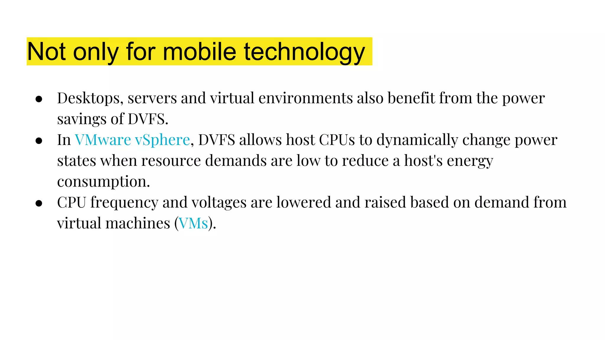 Dynamic Voltage and Frequency Scaling | PPTX