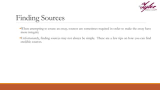Finding Sources | PPTX