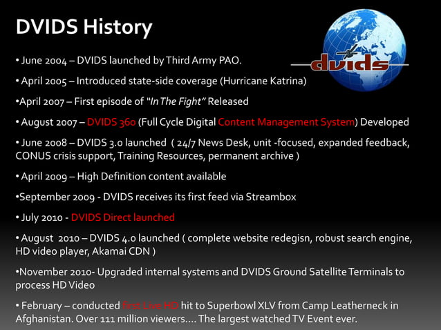 Dvids Master 2010 Ppt