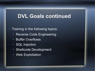 DVL - Damn Vulnerable Linux | ODP