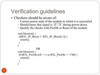Low Power Design Verification of Complex Chips | PDF