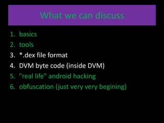 Dvm internals intro | PPT