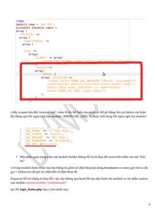 TÀI LIỆU HƯỚNG DẪN VIẾT MODULE CHO SUGARCRM | PDF