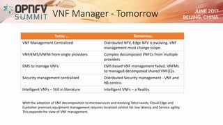 Distributed VNF Management - Architecture and Use cases | PDF