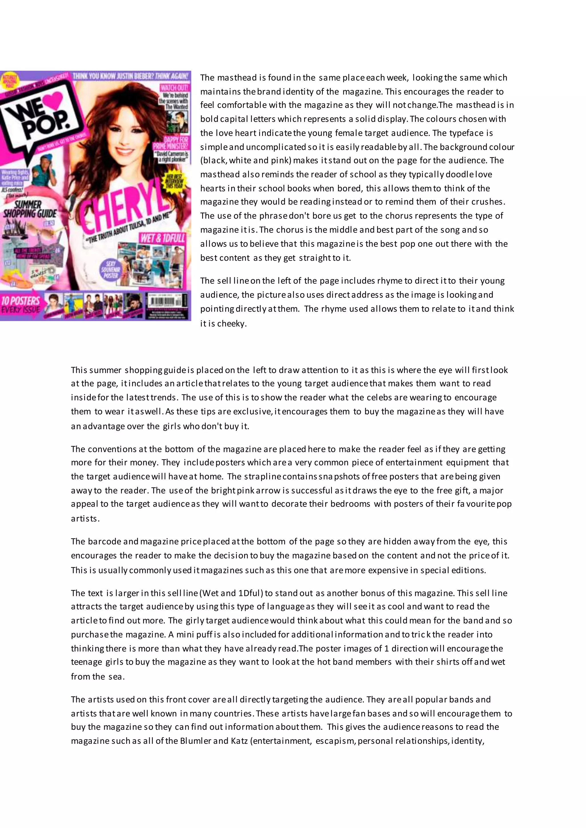 Front cover analysis | PDF