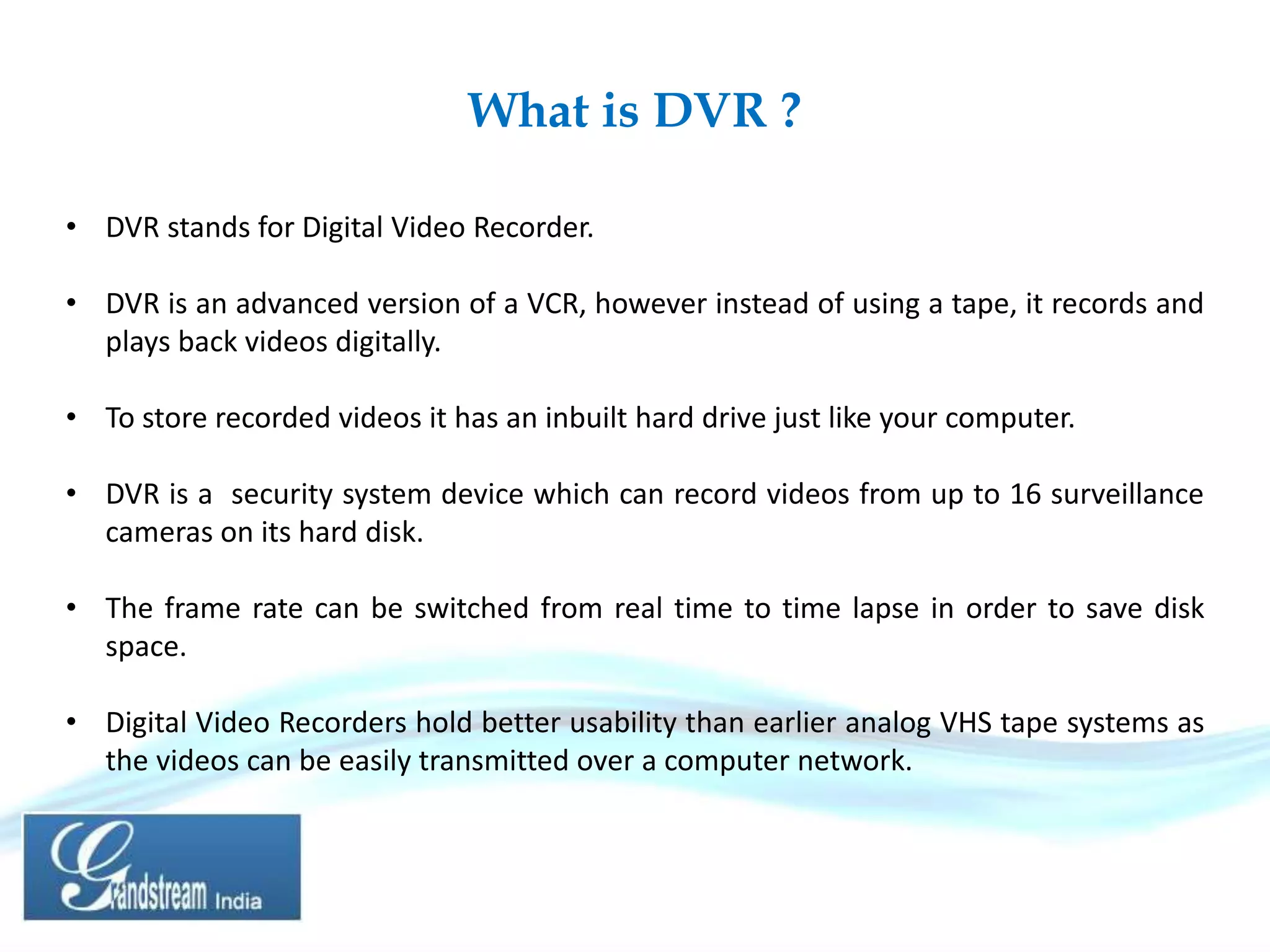 DVR | PPTX