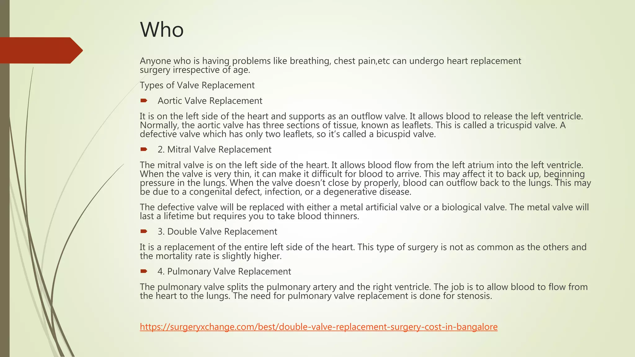 Double Valve Replacement Surgery | PPTX