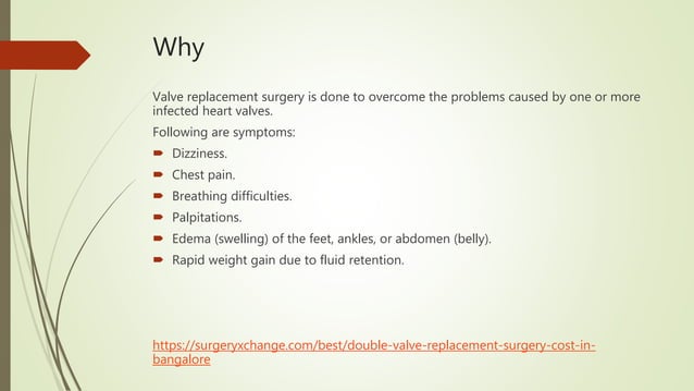 Double Valve Replacement Surgery | PPTX