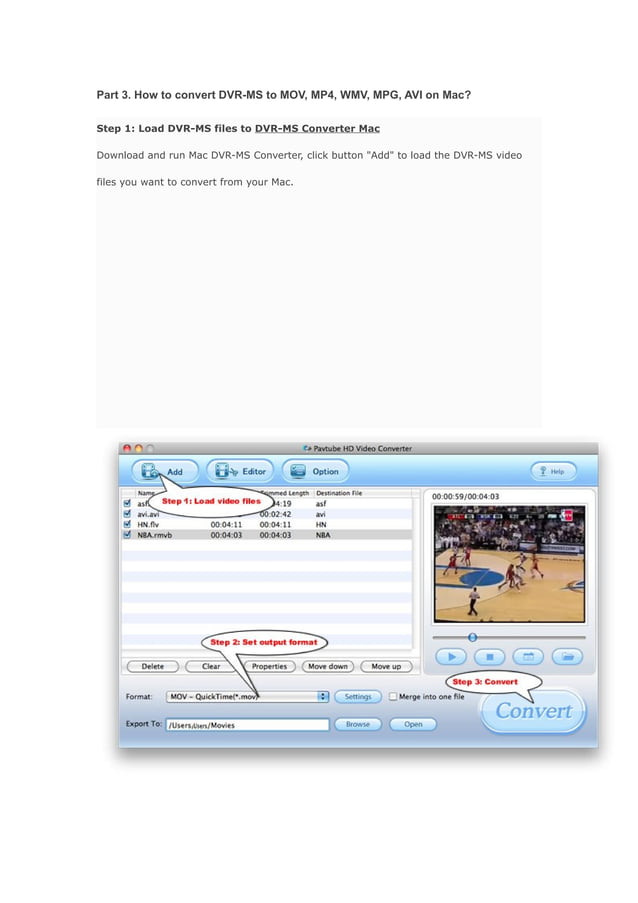 DVR-MS format Converter, how to play and convert DVR-MS files on Mac | PDF