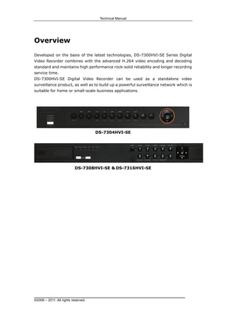 Dvr ds 7300 hvi-se-new | PDF