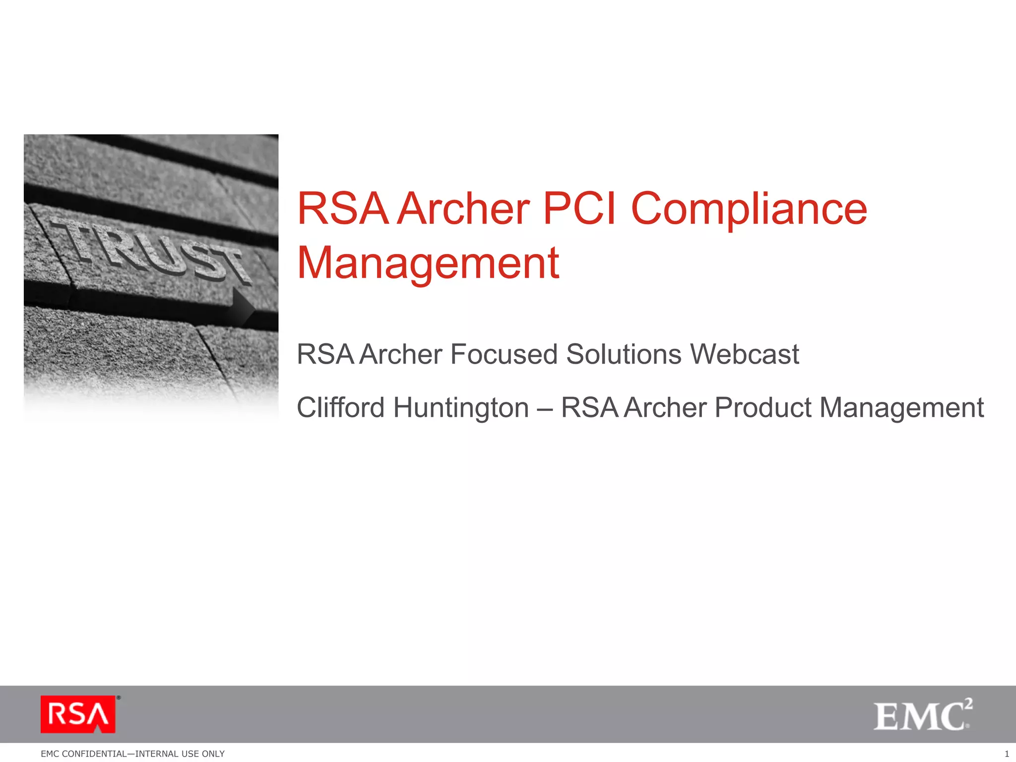 A systematic approach to pci compliance using rsa archer | PDF