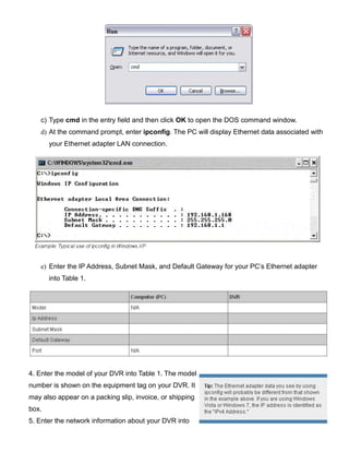 DVR Networking: How to Connect Your DVR to the LAN | PDF