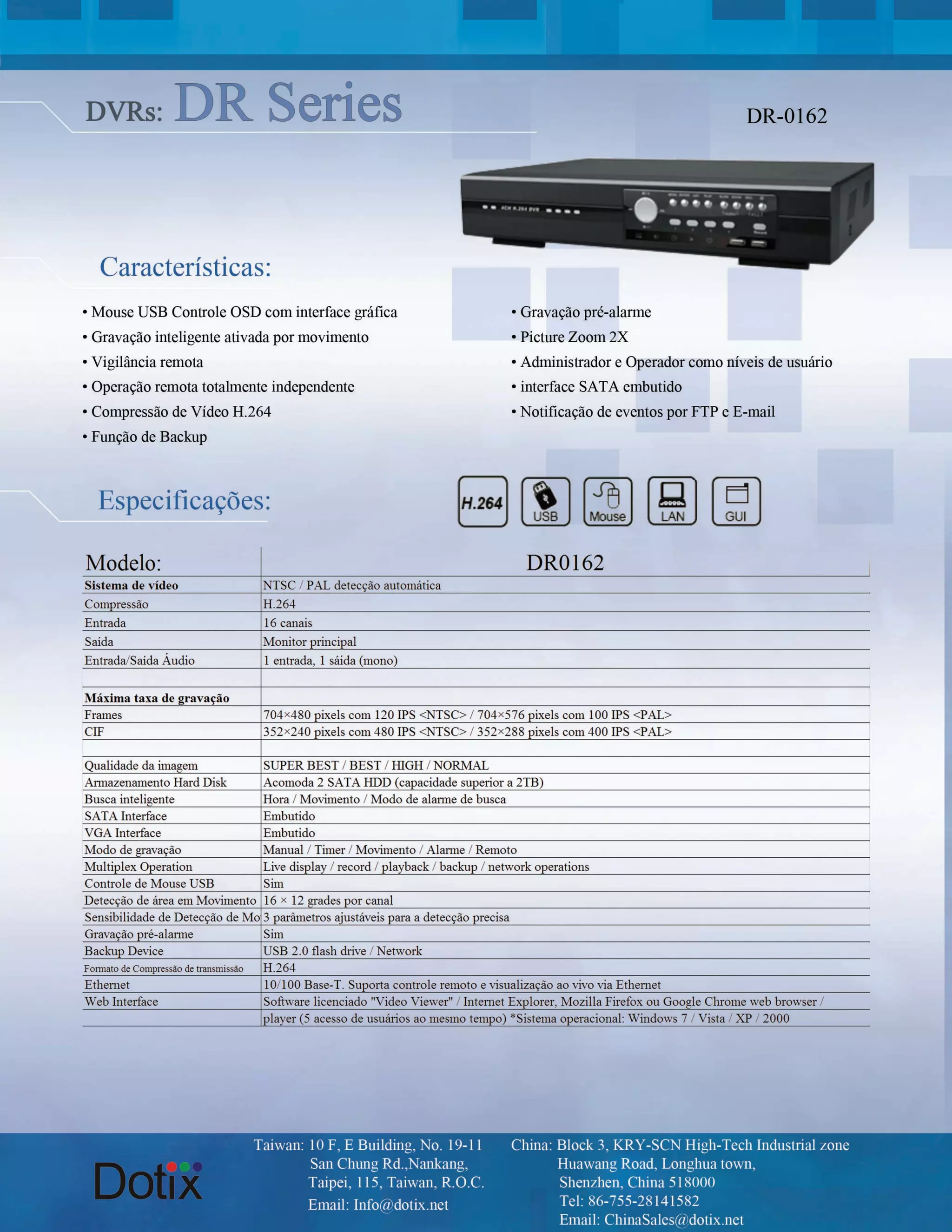DVR Stand Alone DR-0162 Dotix | PDF