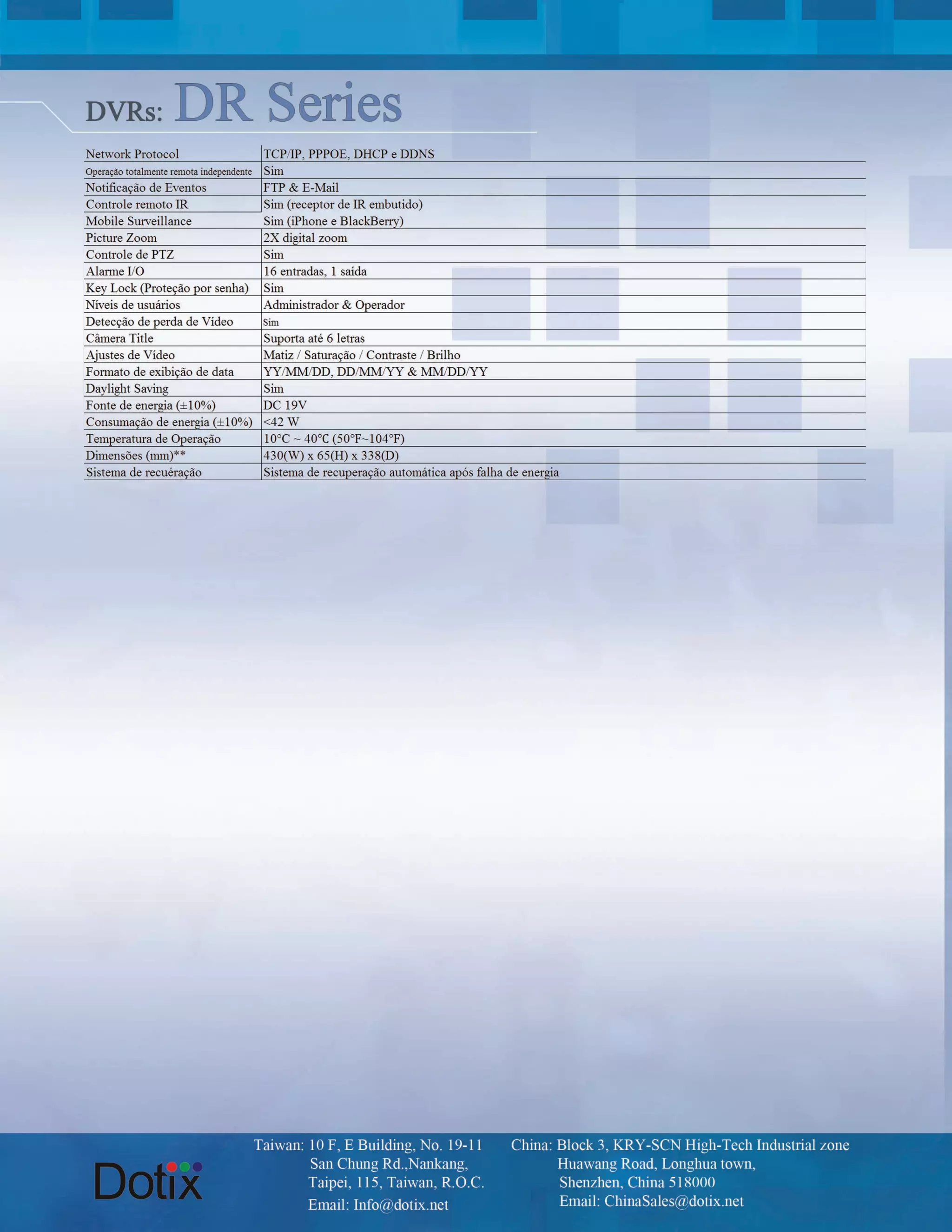 DVR Stand Alone DR-0162 Dotix | PDF