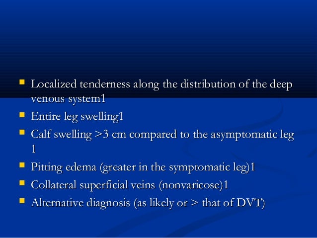 Dvt Deep Venous Thrombosis