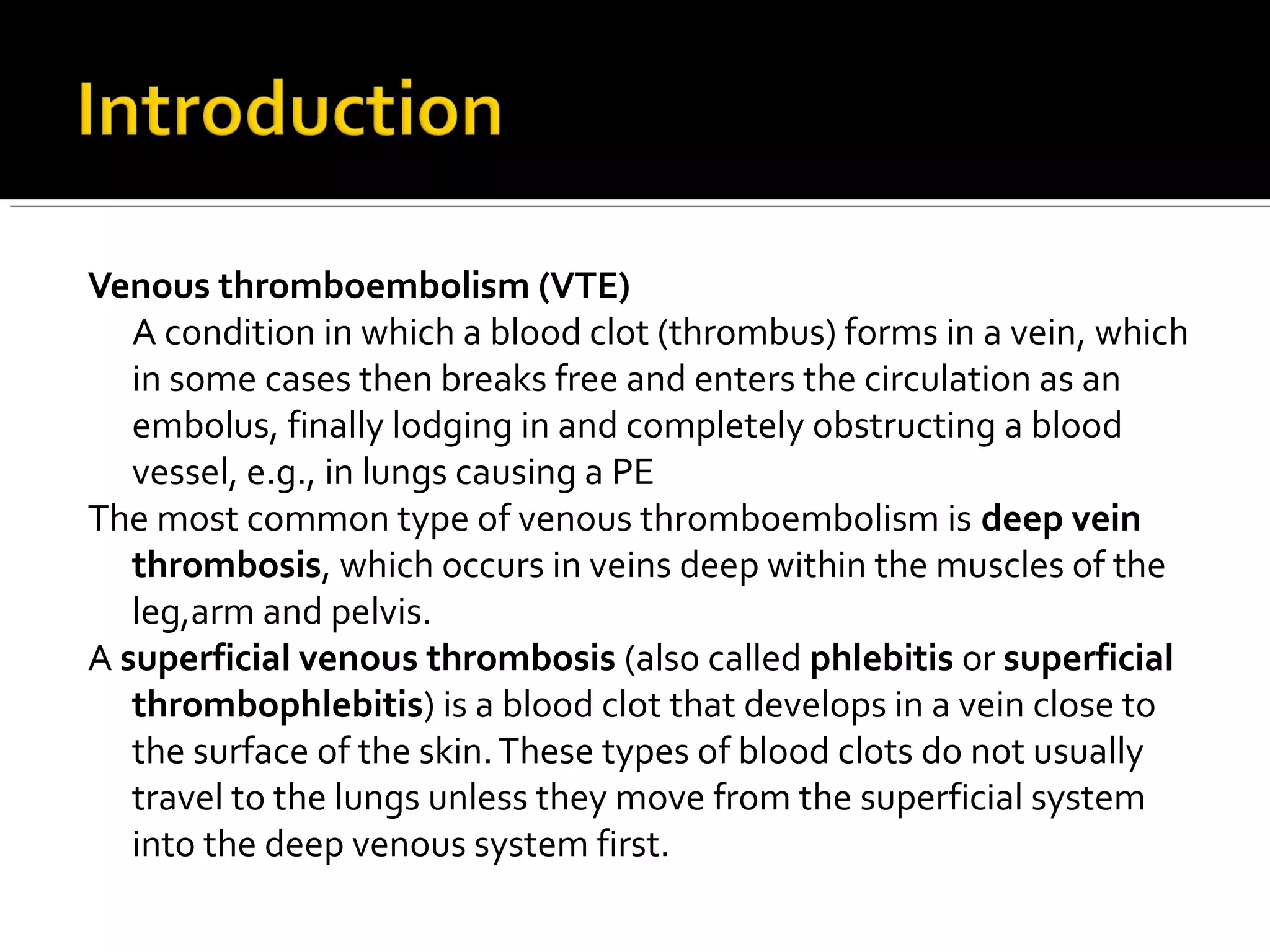 Dvt Deep Venous Thrombosis | PPT