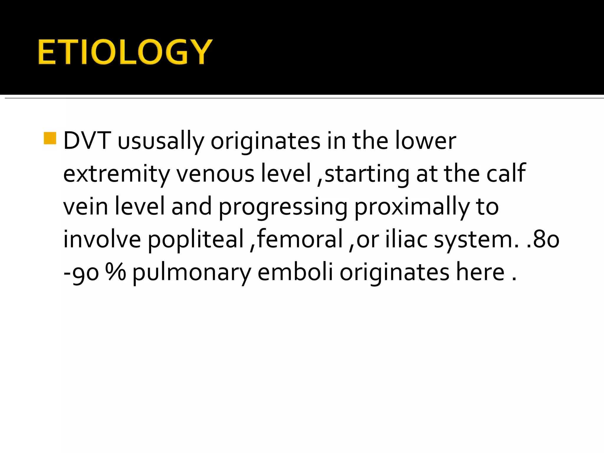 Dvt Deep Venous Thrombosis | PPT