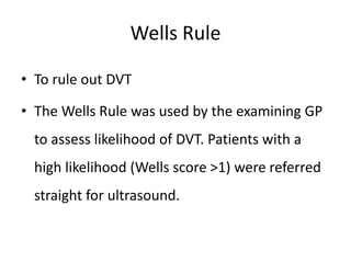 Deep Vein Thrombosis | PPTX