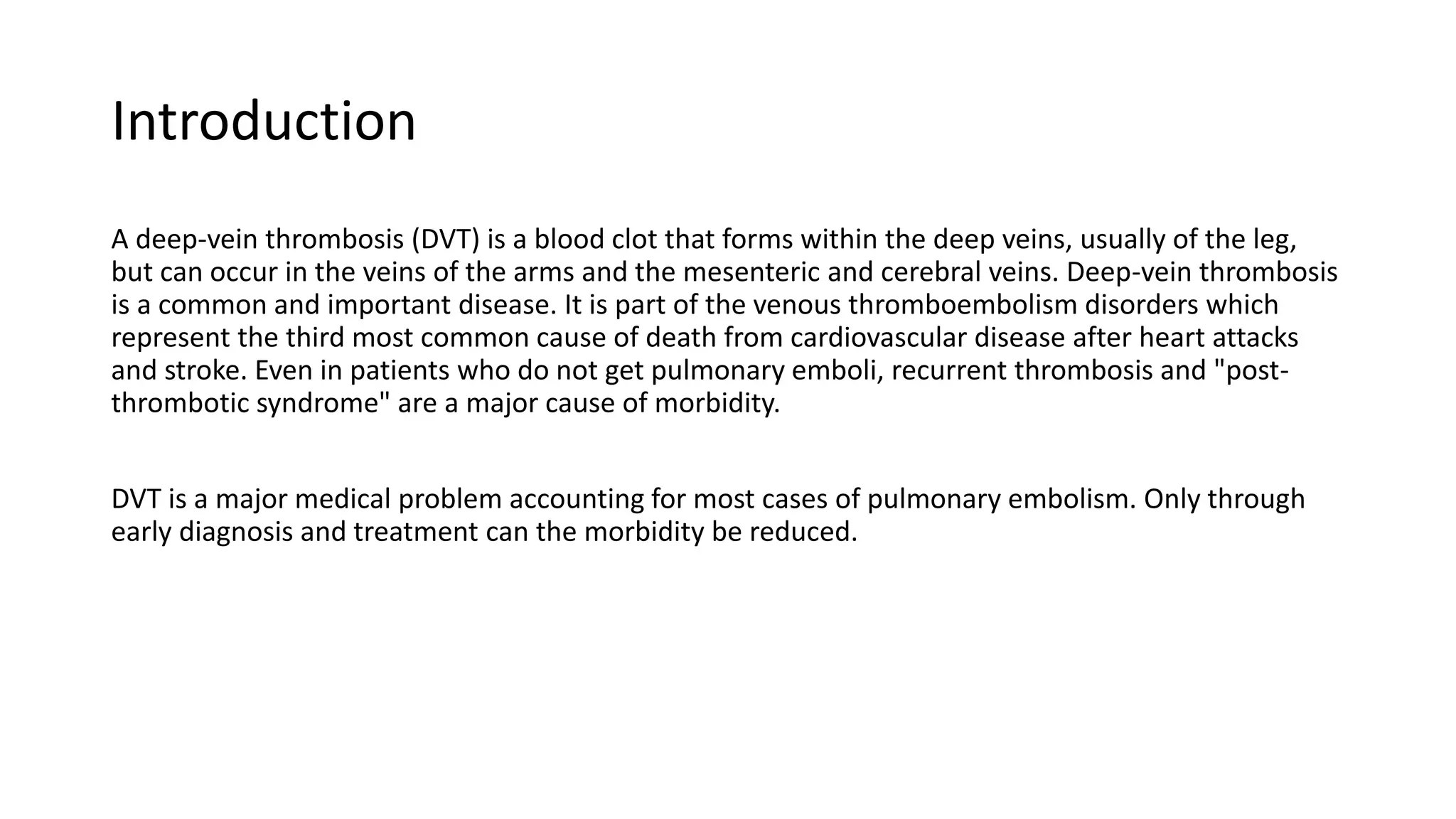 Deep Vein Thrombosis | PPTX