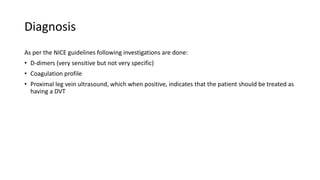 Deep Vein Thrombosis | PPTX