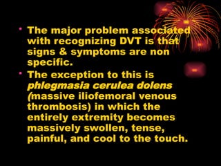 DEEP VENOUS THROMBOSIS ANESTHETIC CONSIDERATIONS | PPTX