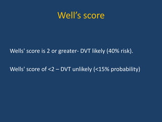 Two Level Dvt Wells Score Download Scientific Diagram