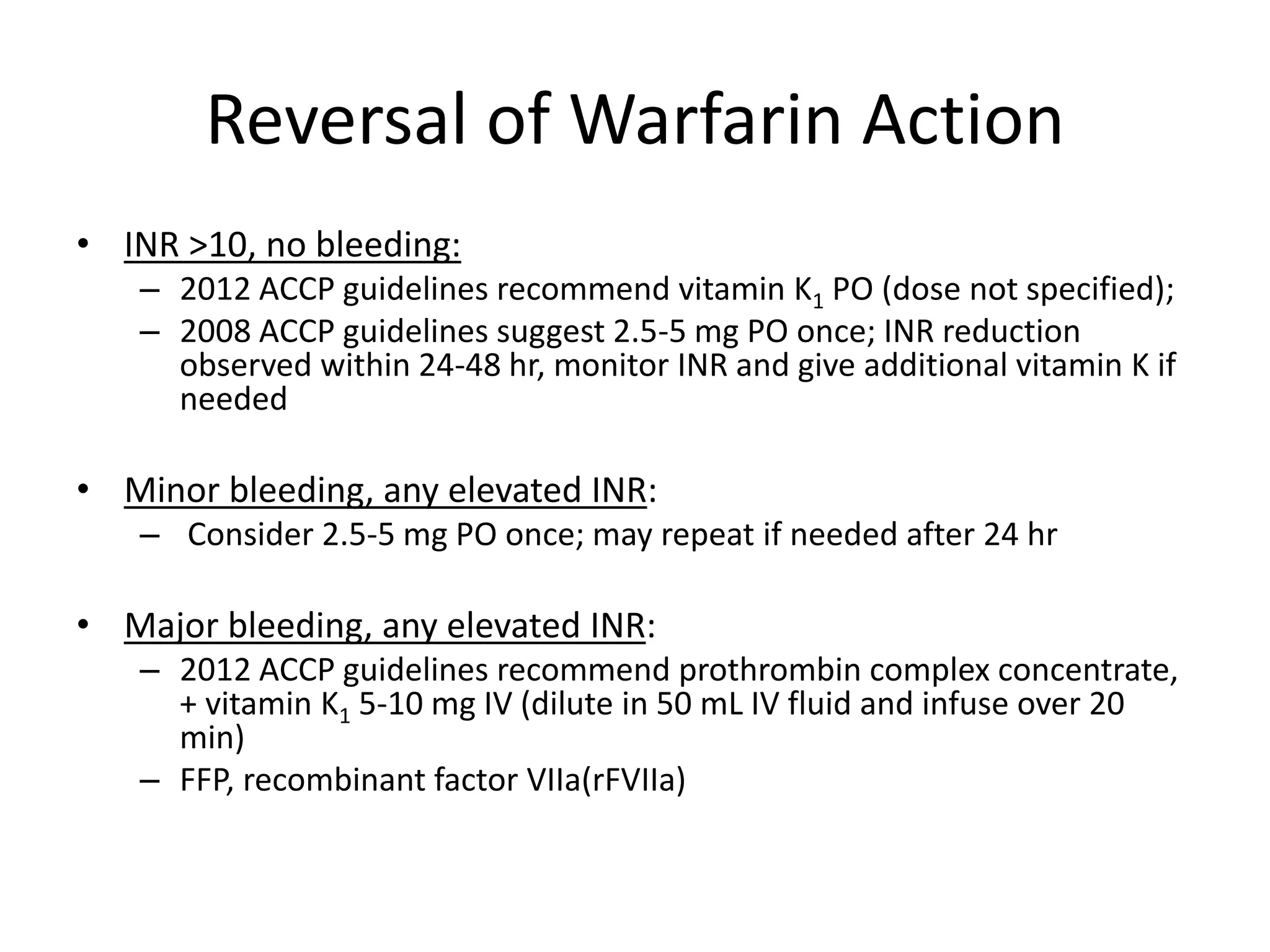 Anticoagulation in Deep Vein Thrombosis (According to American College ...