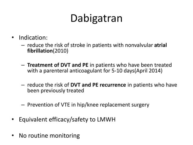 Anticoagulation in Deep Vein Thrombosis (According to American College ...