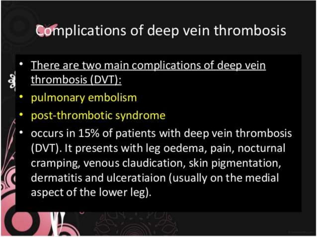 DEEP VEIN THROMBOSIS DVT | PPT