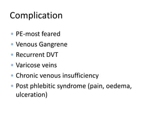 Deep Vein thrombosis and Pulmonary embolism | PPTX