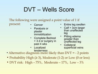 Dvt and pulmonary embolism | PPT