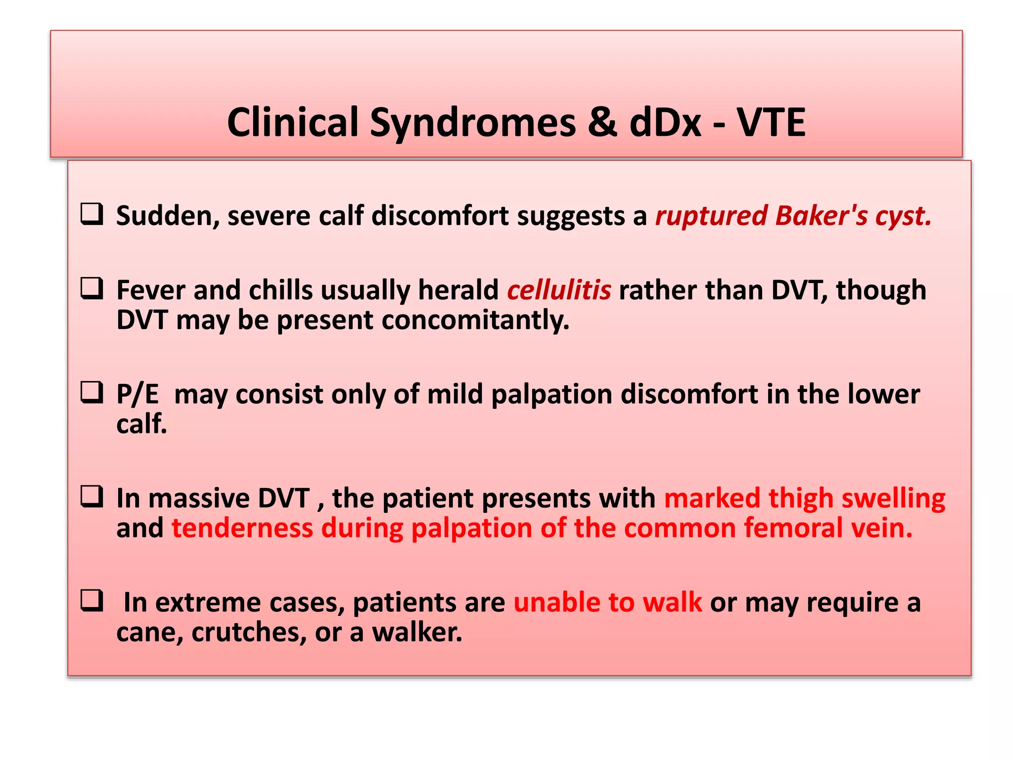 dvt and Pulmonary Thromboembolism 43.pptx | Blood Disorders | Diseases ...