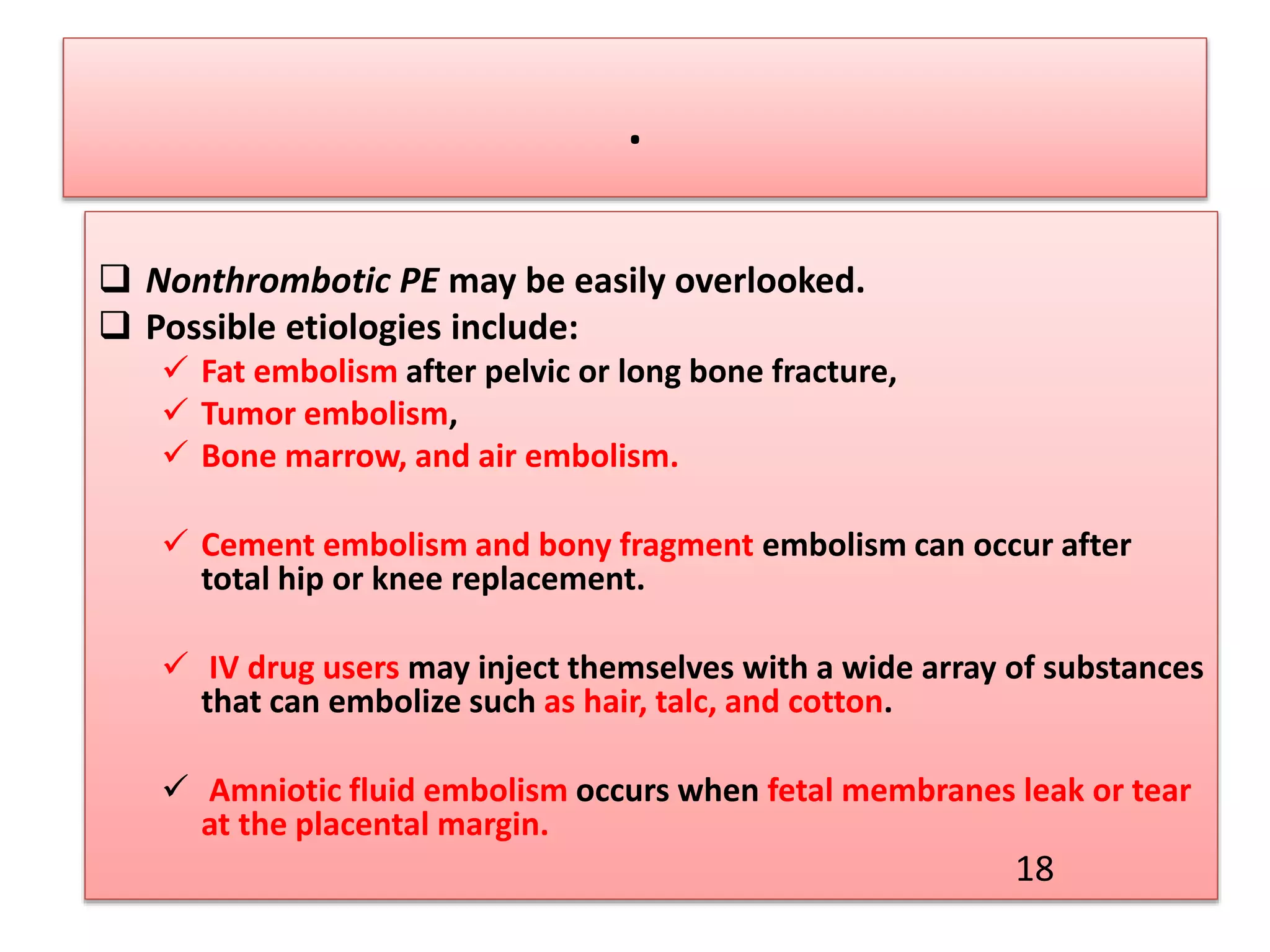dvt and Pulmonary Thromboembolism 43.pptx | Blood Disorders | Diseases ...
