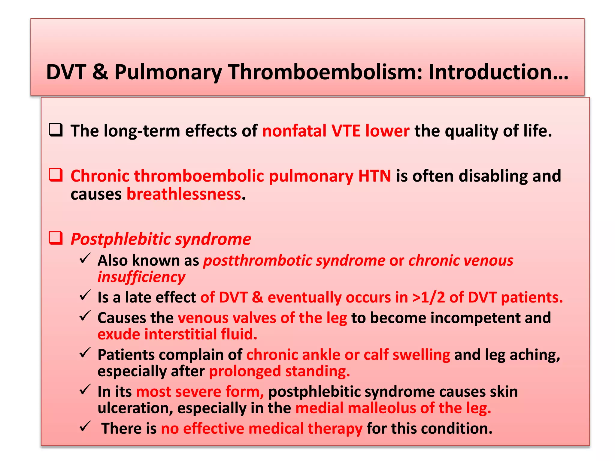 dvt and Pulmonary Thromboembolism 43.pptx | Blood Disorders | Diseases ...