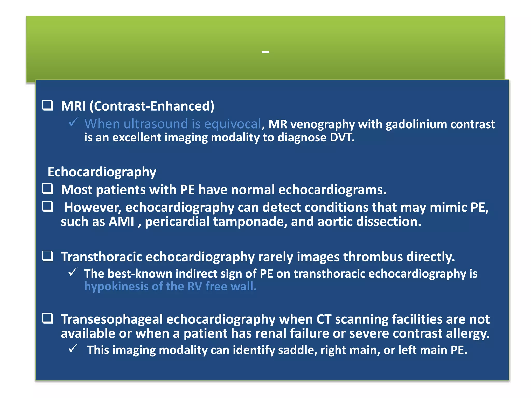 dvt and Pulmonary Thromboembolism 43.pptx | Blood Disorders | Diseases ...