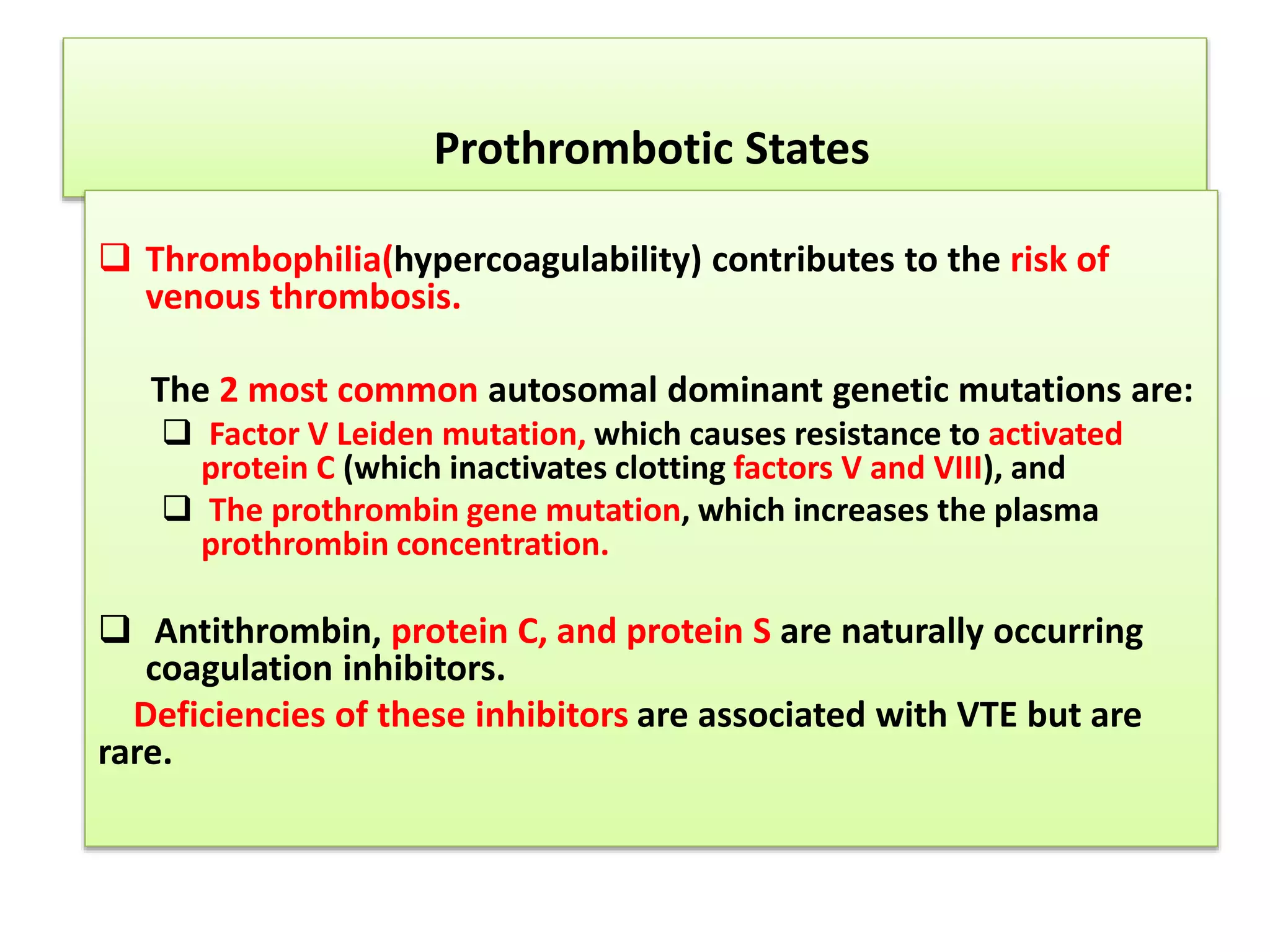 dvt and Pulmonary Thromboembolism 43.pptx | Blood Disorders | Diseases ...