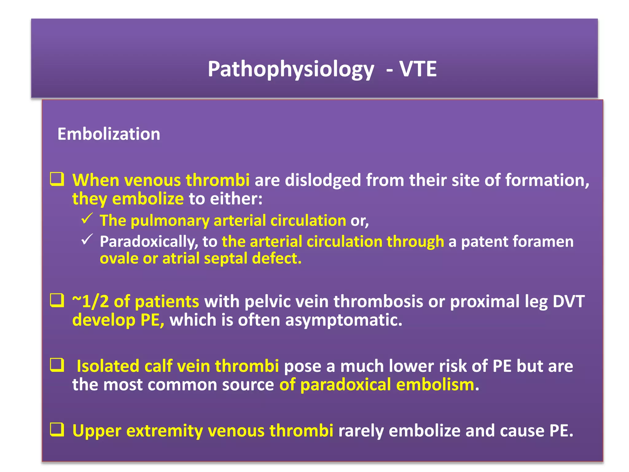 dvt and Pulmonary Thromboembolism 43.pptx | Blood Disorders | Diseases ...