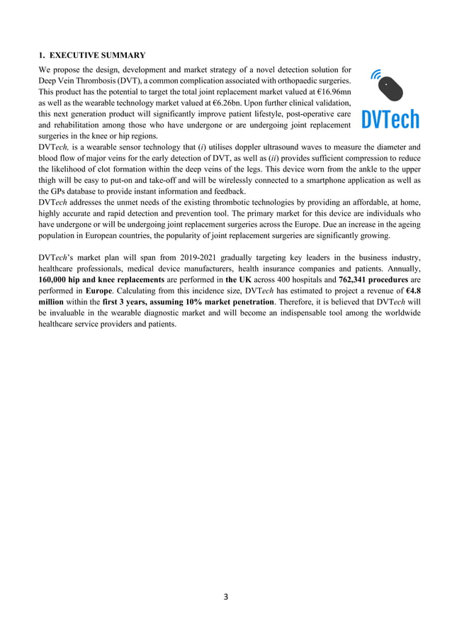 DVTech - a novel wearable medical device to detect Deep Vein Thrombosis ...