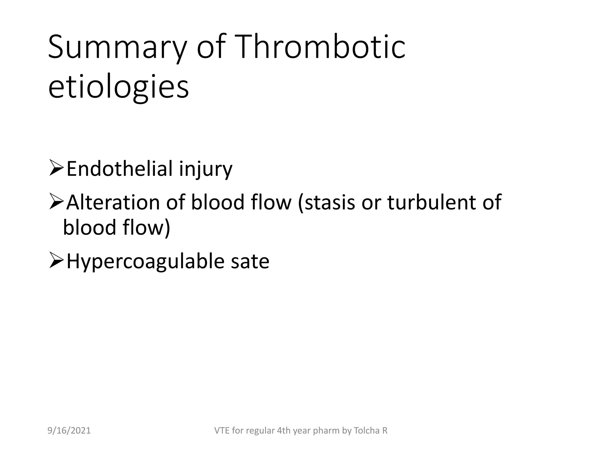 Pharmacotherapy of Venous thrombo embolism | PPTX