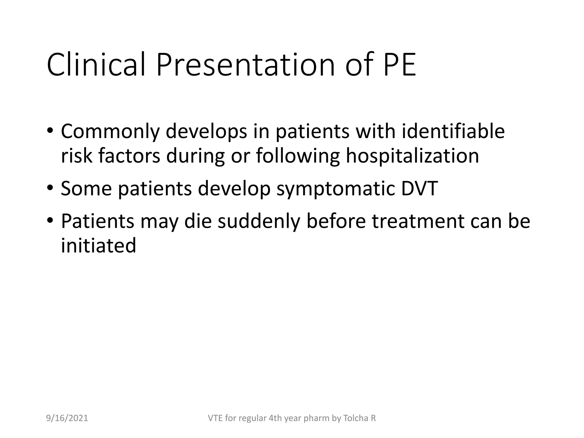 Pharmacotherapy of Venous thrombo embolism | PPTX