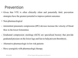 Pharmacotherapy of Venous thrombo embolism | PPTX