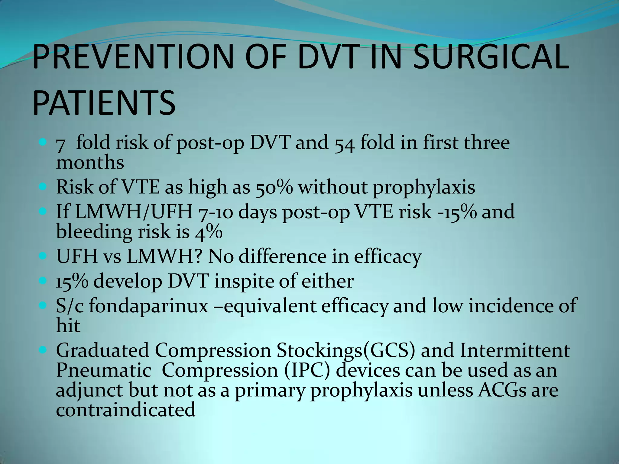 Dvt in malignancy pre | PPTX