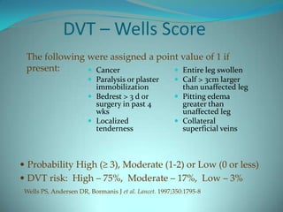 Dvt in malignancy pre | PPTX