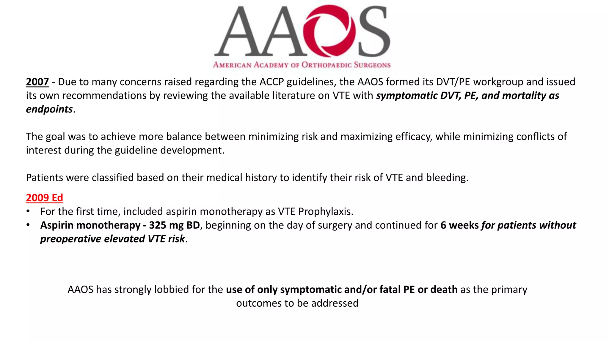 DVT PROPHYLAXIS IN ORTHOPAEDICS | PPTX