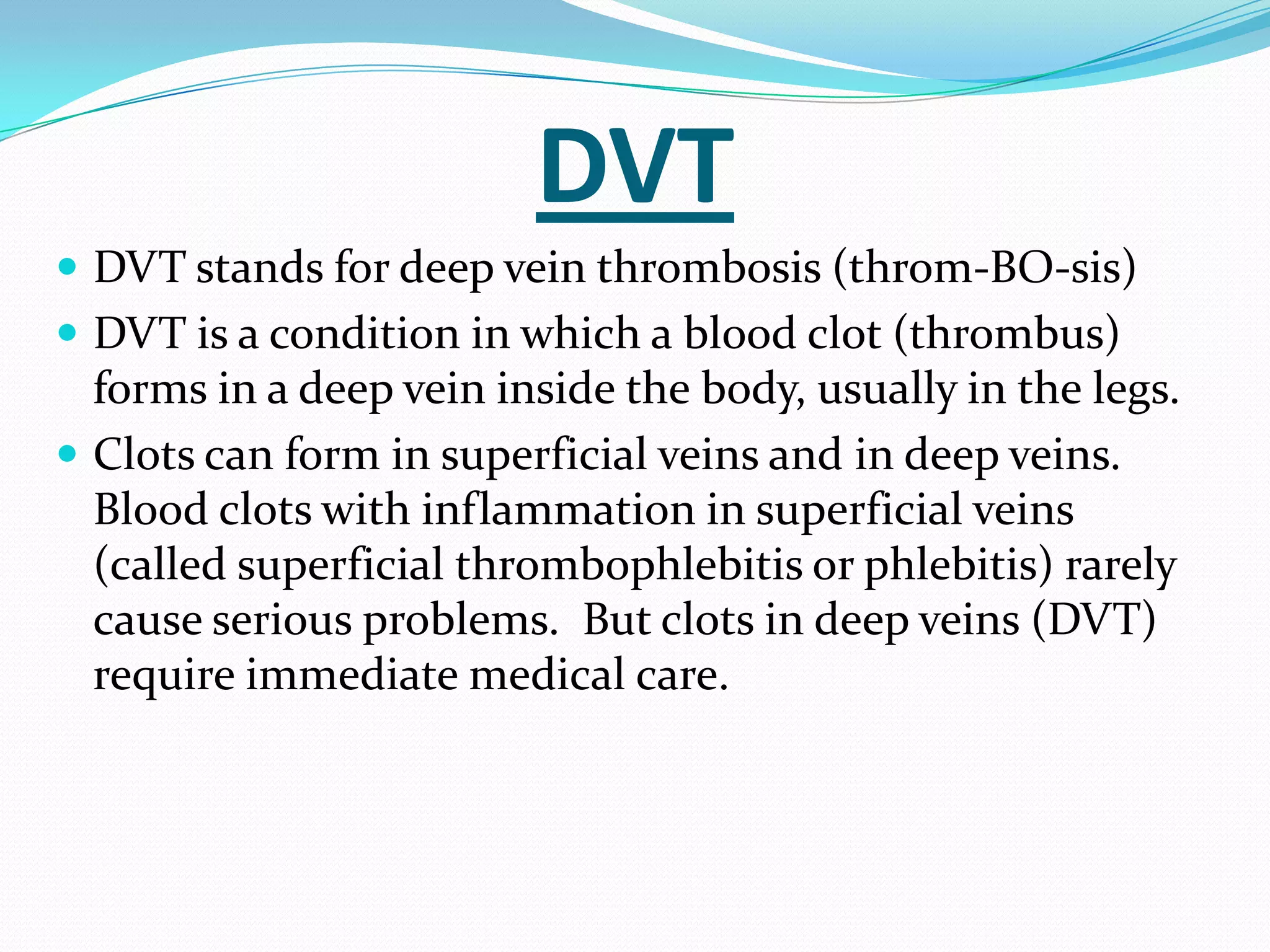 DVT, PE and Stroke: What's the Difference? | PPTX